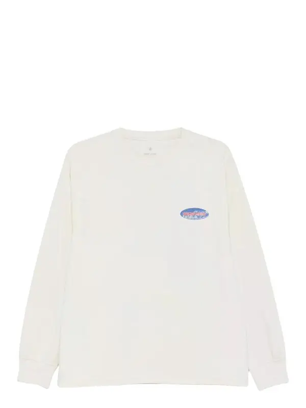 SNOW PEAK Graphic-print Long-sleeved T-shirt - Neutrals