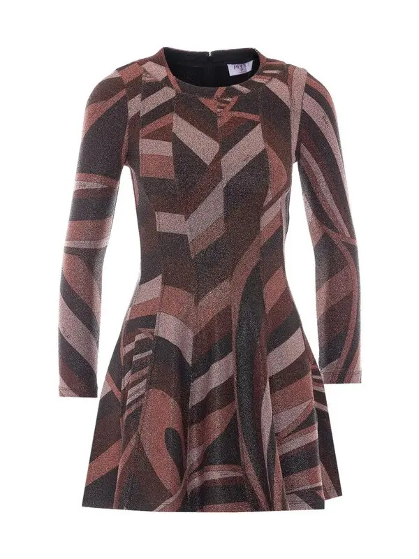 Emilio Pucci Iride Print Mini Dress - Brown