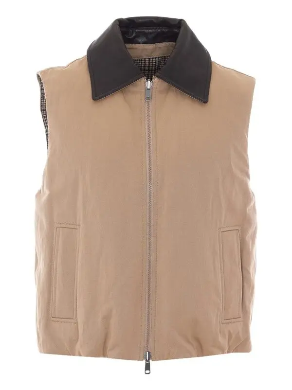 Brunello Cucinelli Reversible Padded Vest - Cream
