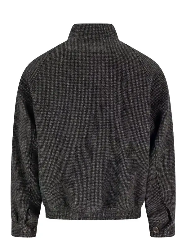 DUNST Check-pattern Wool Jacket - Brown