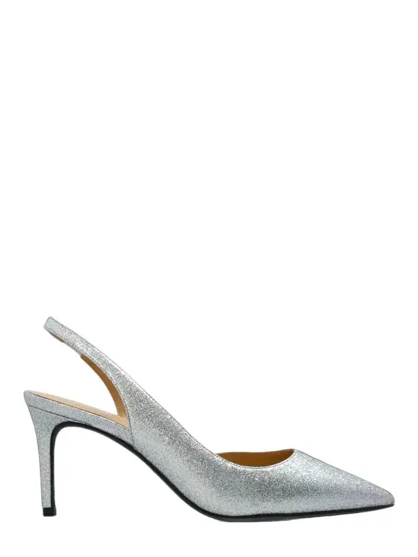 Michael Kors Alina Glitter-effect Slingback Pumps - Silver