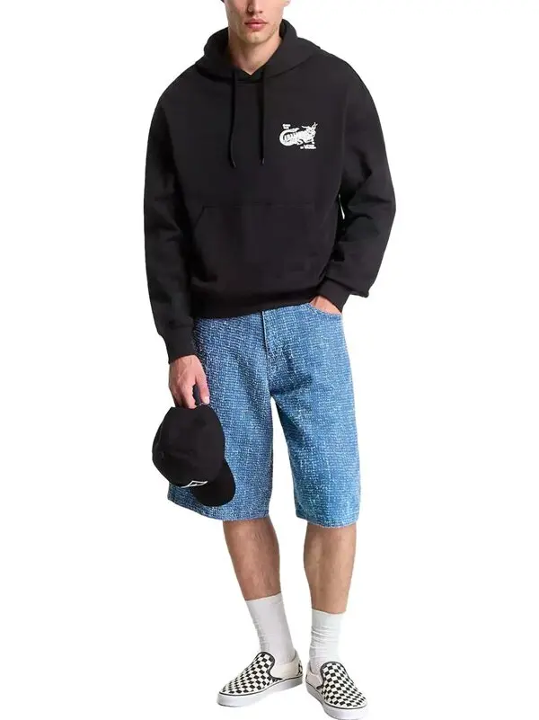 VANS Graphic-print Drawstring Hoodie - Black