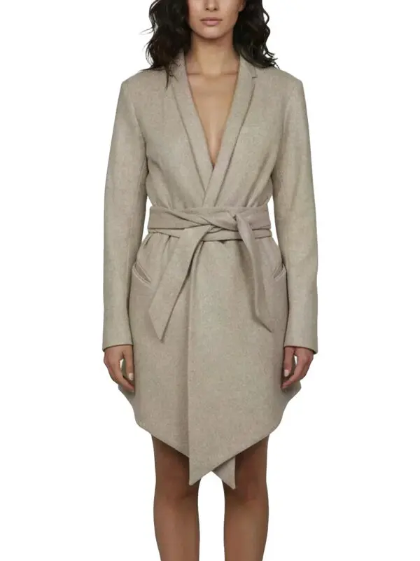 Max Mara Belted Asymmetric Coat - Neutrals