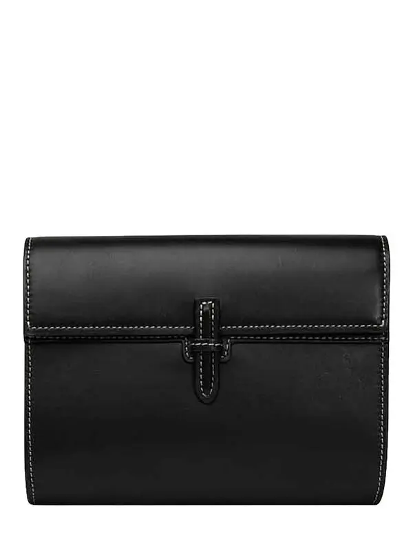 HUNTING SEASON The Small Soft Leather Clutch - Black