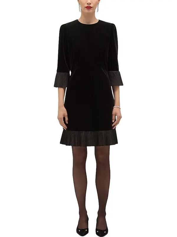 HOBBS LONDON Petites Ashley Velvet Mini Dress - Black