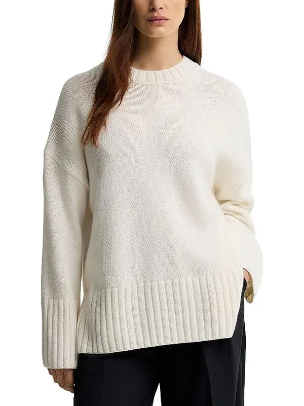 Barbour Gaia Cotton Wool Blend Crewneck Sweater - Cloud