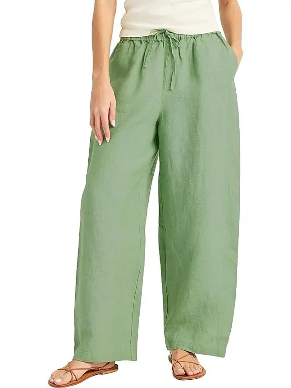 VITAMIN A Parker Linen Pant - Sage