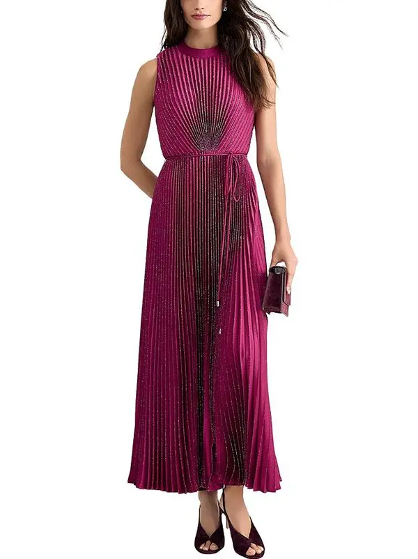 PHASE EIGHT Simara Glitter Maxi Dress - Fuchsia
