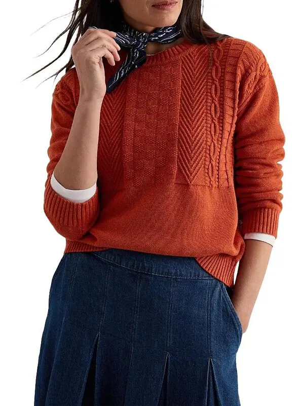 SEASALT CORNWALL Applewood Crew Neck Knit Jumper - Cinnamon