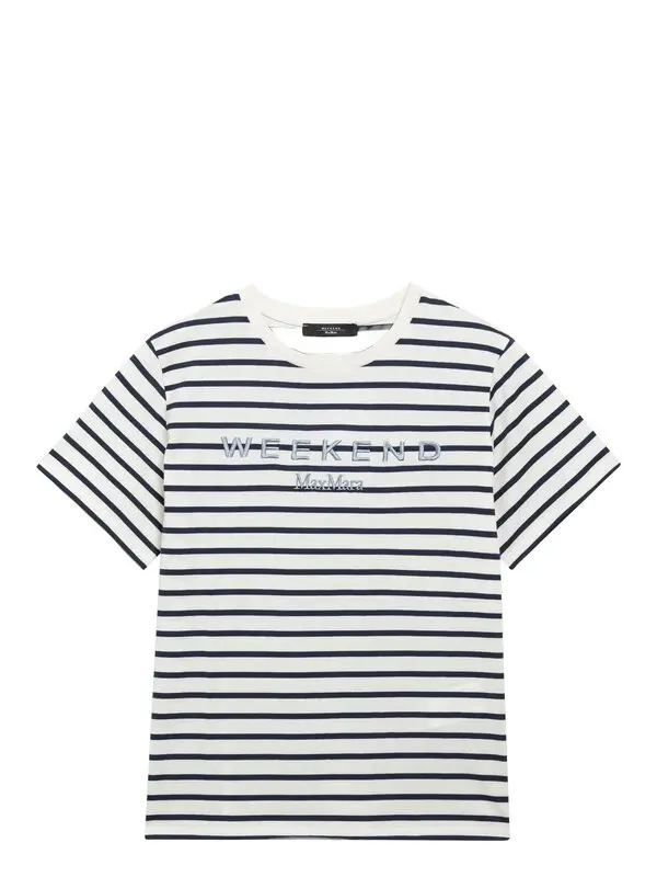 Max Mara Striped Cotton Jersey T-shirt - Blue