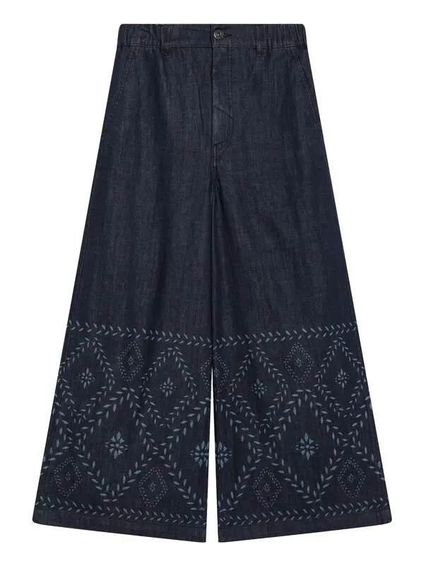 Max Mara Wide-leg Jeans In Dark Wash - Blue