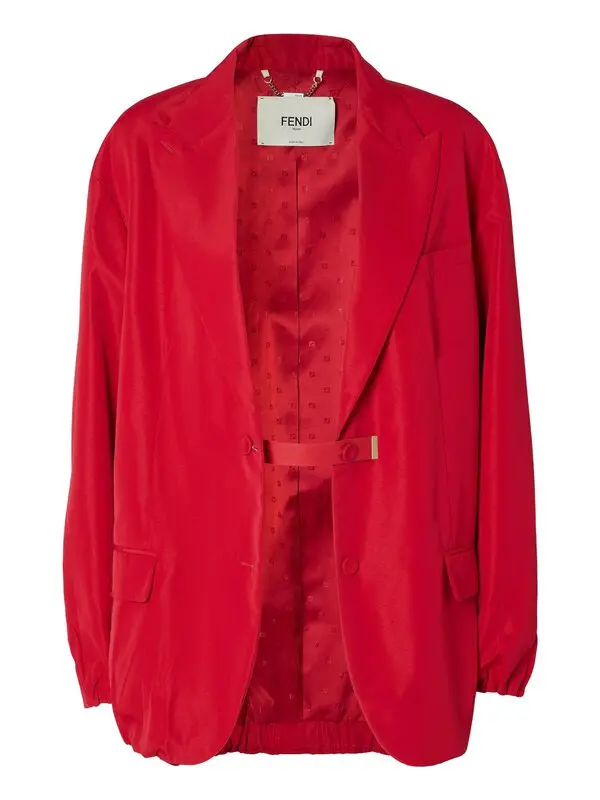 Fendi Technical Viscose Mini Jacket - Red
