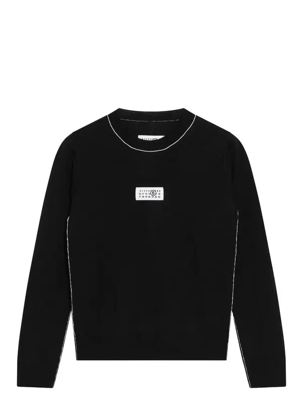 MAISON MARGIELA Wool-blend Sweater With Contrast Trim - Black