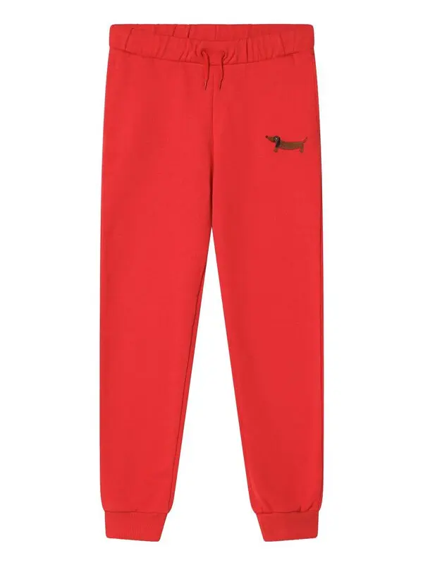 MINI RODINI Organic Cotton Jogging Trousers For - Red
