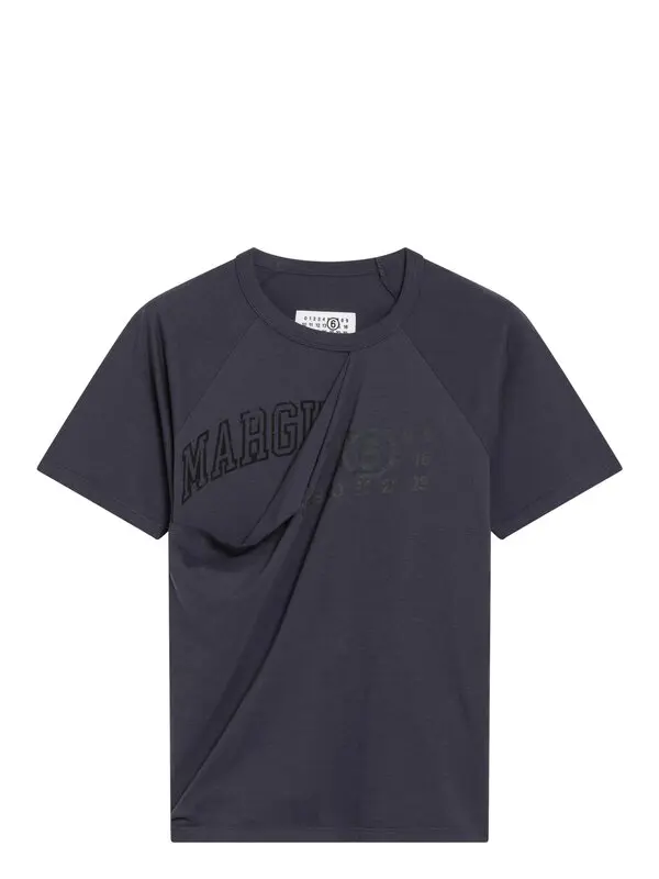 MAISON MARGIELA Distressed Detail Mini Cotton Jersey T-shirt - Blue