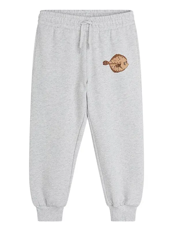 MINI RODINI Mini Jogging Pants With Flundra Print - Grey