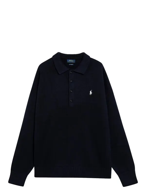 Polo Ralph Lauren Flag Motif Polo Sweater - Blue