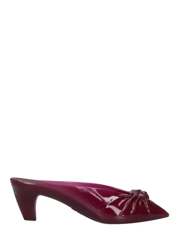 Chloé Pointed-toe Mule Heel - Red
