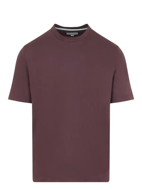 Canali Cotton Crew Neck T-shirt - Red