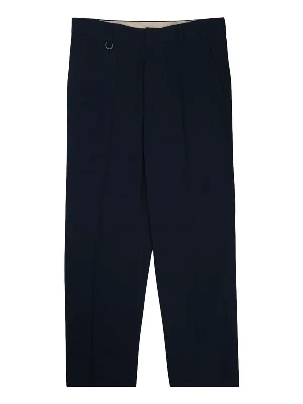 PAOLO PECORA MILANO Pleated Straight-leg Trousers - Blue
