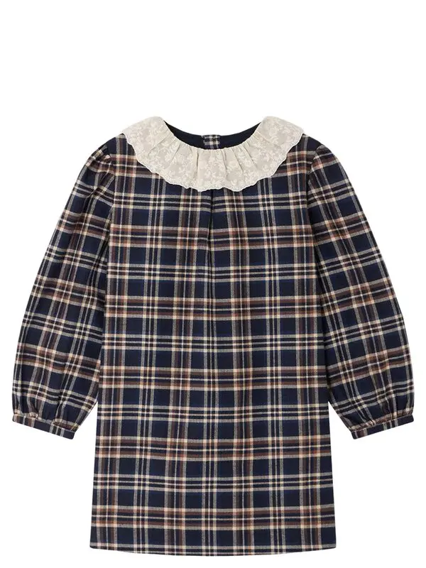 Bonpoint Baptistine Checked Organic Cotton Dress - Multicolor