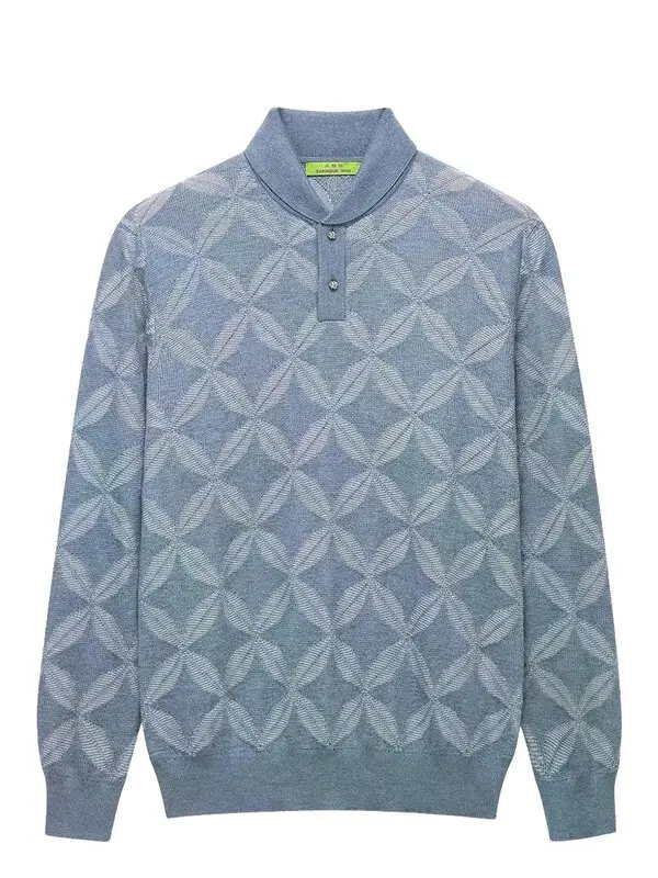 Shanghai Tang Coin-pattern Sweater - Blue