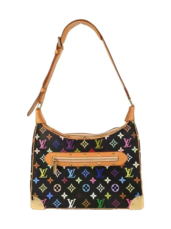 LOUIS VUITTON 2004 X Takashi Murakami Boulogne Monogram Multicolor Shoulder Bag - Black