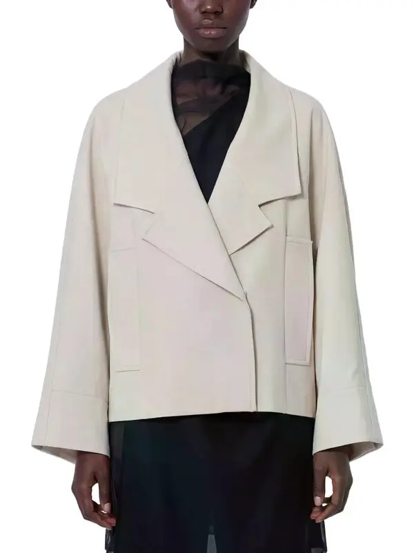 Sportmax Notched-collar Jacket - Neutrals