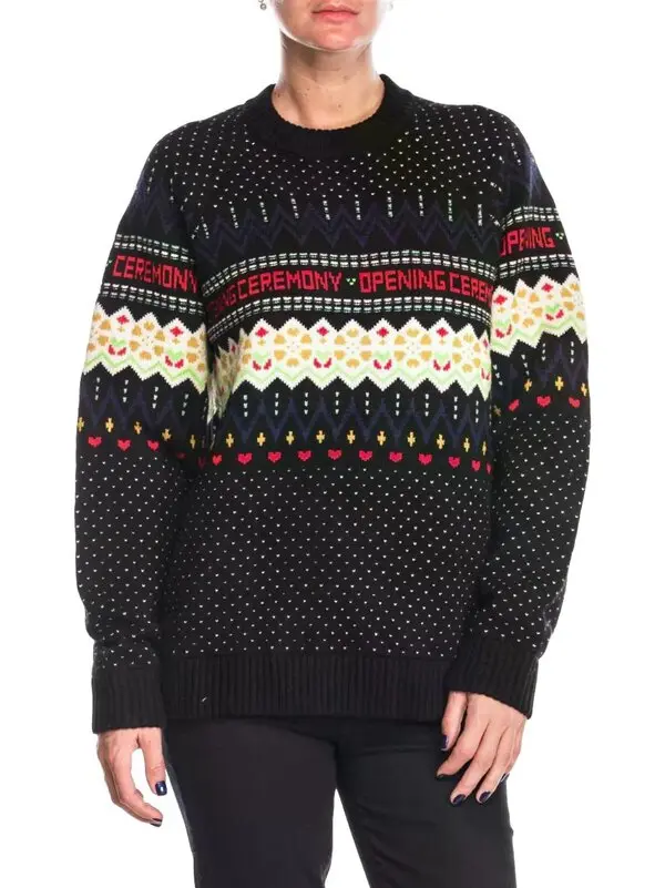 Opening Ceremony Fair Isle-pattern Sweater - Black