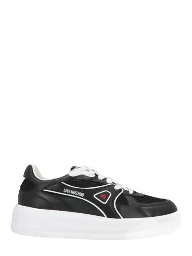 Moschino Sneakers Size Textile Fibers, Leather - Black