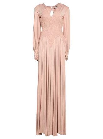 Elisabetta Franchi Red Carpet Maxi Dress Size Cupro, Elastane, Polyamide, Viscose, Cotton - Pink