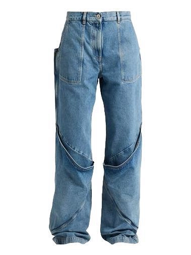 Attico Jeans Size Cotton - Blue