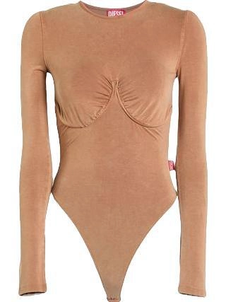 DIESEL® Bodysuit Size Rayon, Elastane - Camel