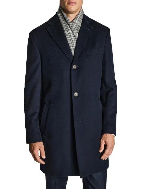 JACK VICTOR Wesley Wool And Cashmere Overcoat - Midnight