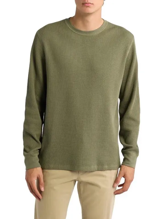 FLINT & TINDER BY HUCKBERRY Waffle Thermal Crewneck T-shirt - Clover
