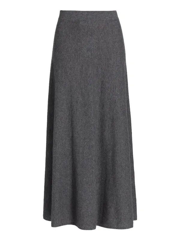 LISA YANG Flared Cashmere Maxi Skirt - Graphite