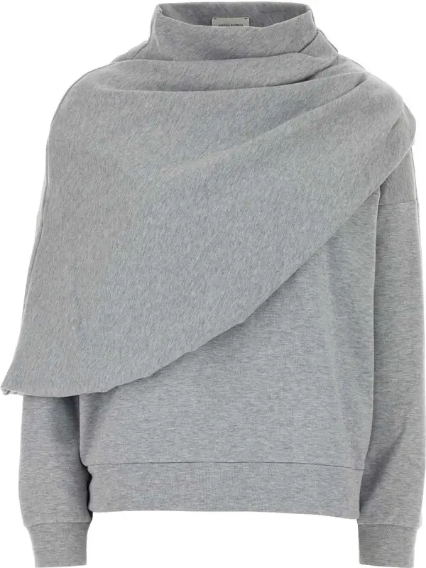Magda Butrym Grey Cotton Blend Sweatshirt - Gray