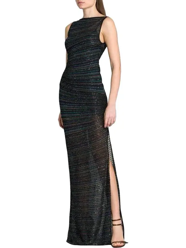 Missoni Metallic Striped Knit Gown - Multicolor
