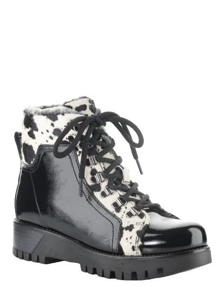 BOS. & CO. Garo Prima Leather Bootie - Black/salt Pepper