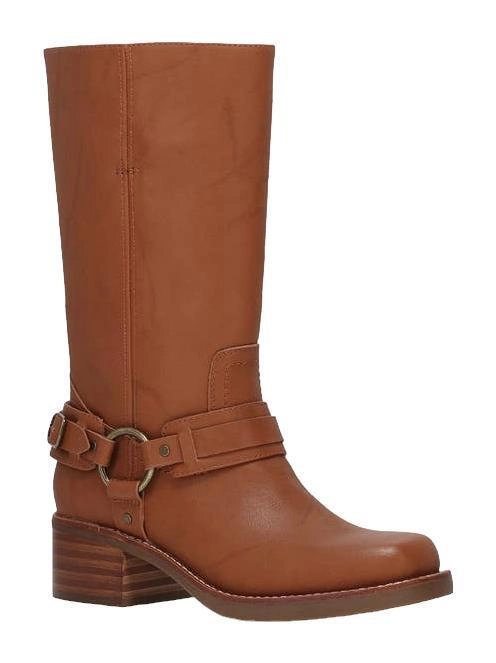 FRYE AND CO Miranda Harness Faux Leather Boot - Saddle