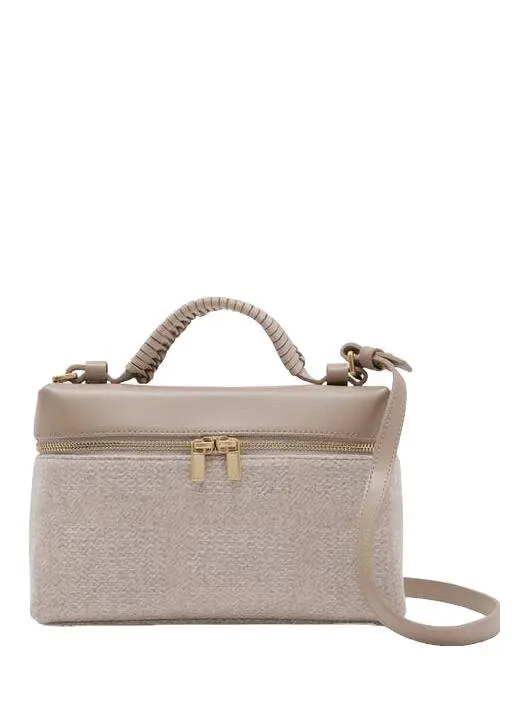 REISS Ines Herringbone Mini Crossbody Bag - Neutral