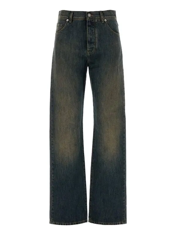 Fendi Long Washed Denim Jeans - Blue