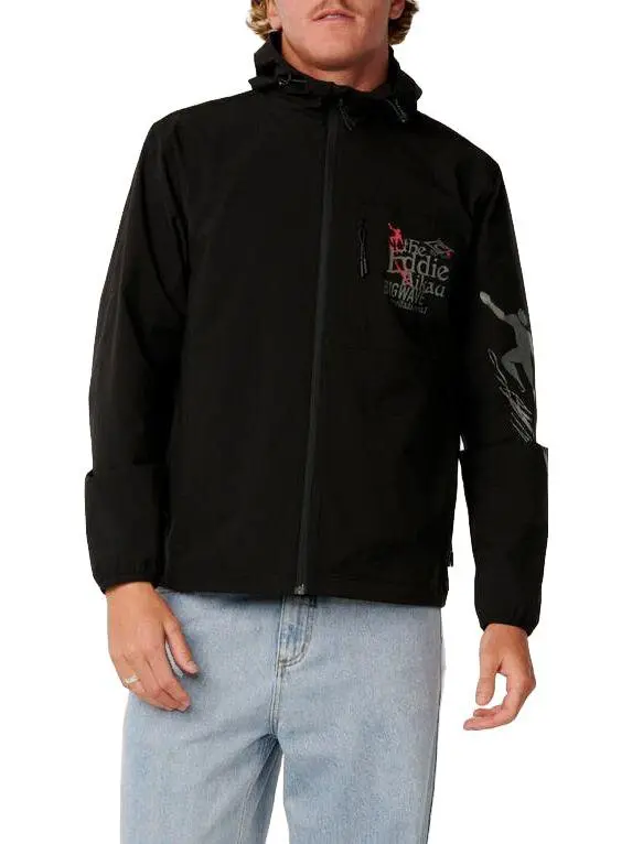 Rip Curl Eddie Would Go Spray Hooded Jacket - Black
