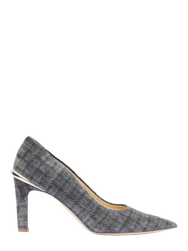 Gabriela Hearst Edwina 75mm Bouclé-effect Leather Pumps - Charcoal