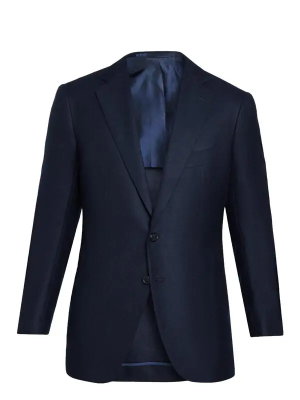 Cesare Attolini Cashmere Hopsack Single-breasted Sport Coat - Navy