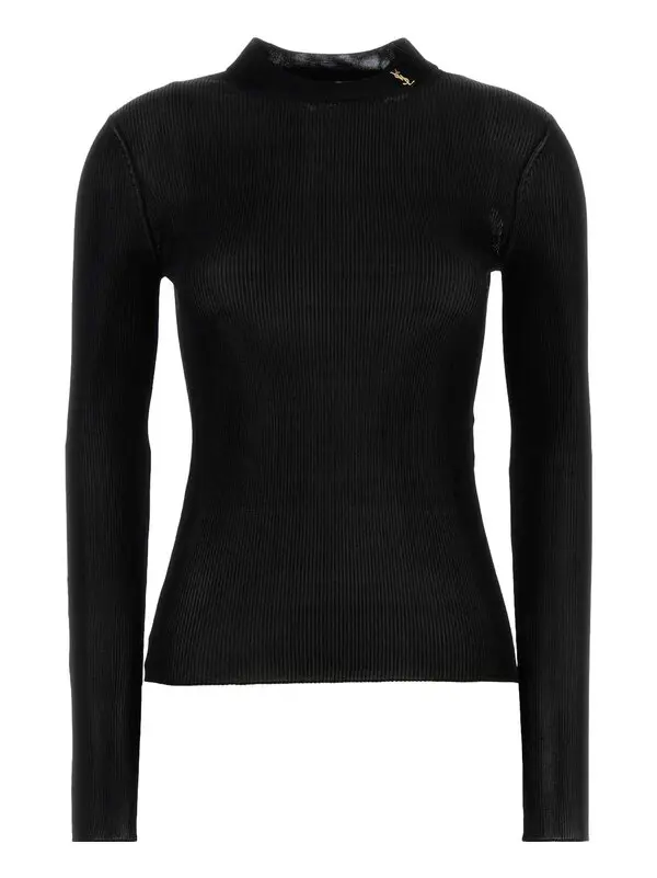 Saint Laurent Silk T-shirt - Black