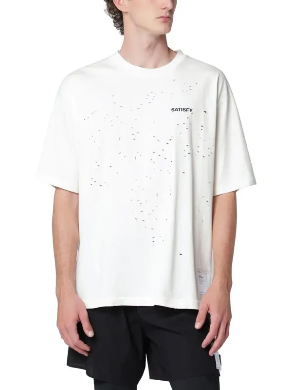 Satisfy Mothtech Waffle Long-sleeve T-shirt - White