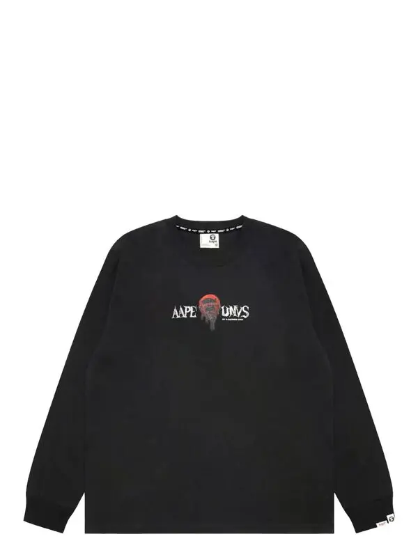 AAPE BY *A BATHING APE Aapeunvs Graphic-print Long-sleeve T-shirt - White