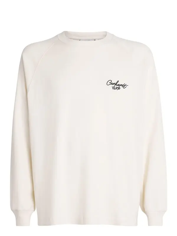 Carhartt Work In Progress Cotton Signature Long-sleeve T-shirt - White
