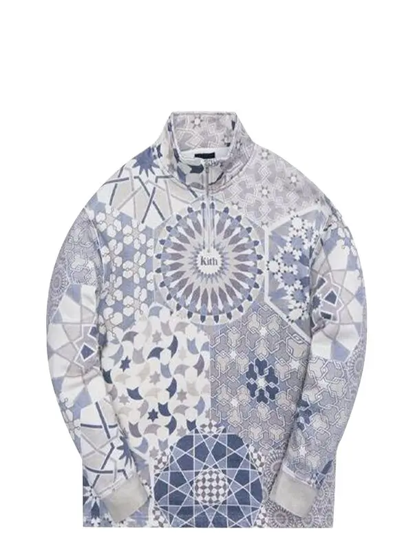 Kith Moroccan Tile Quarter Zip 'canvas - Multicolor